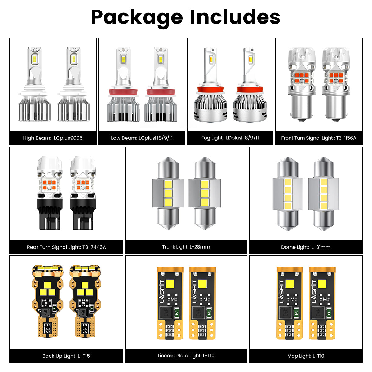 Fit for 2006-2013 Toyota 4Runner LED Bulbs Exterior Interior Bulb Plug