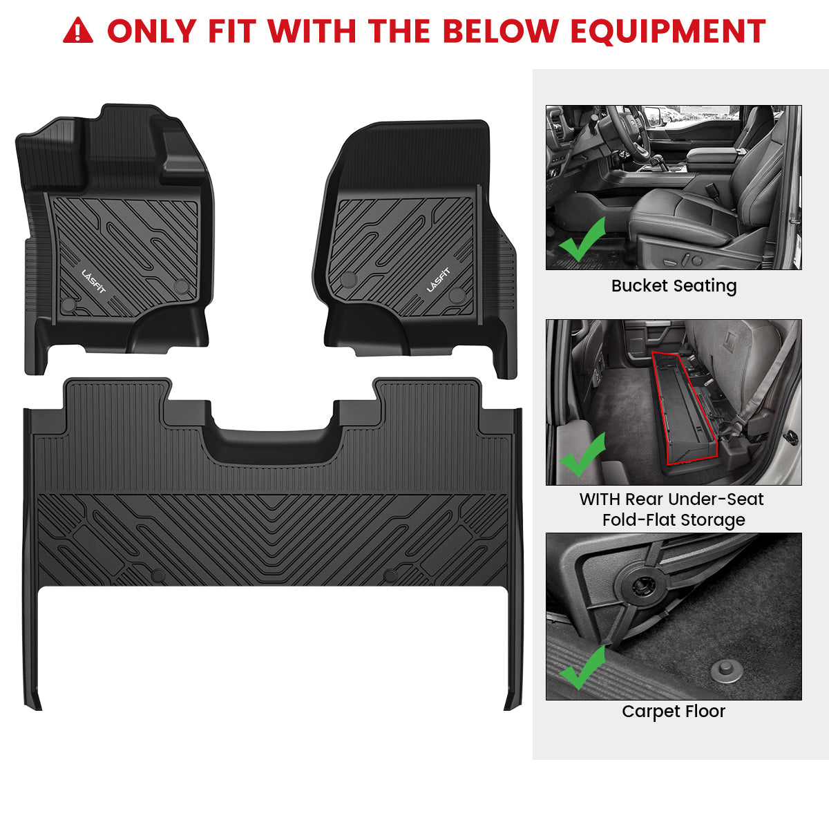 Custom All weather Floor Mats Fit for Ford F 150