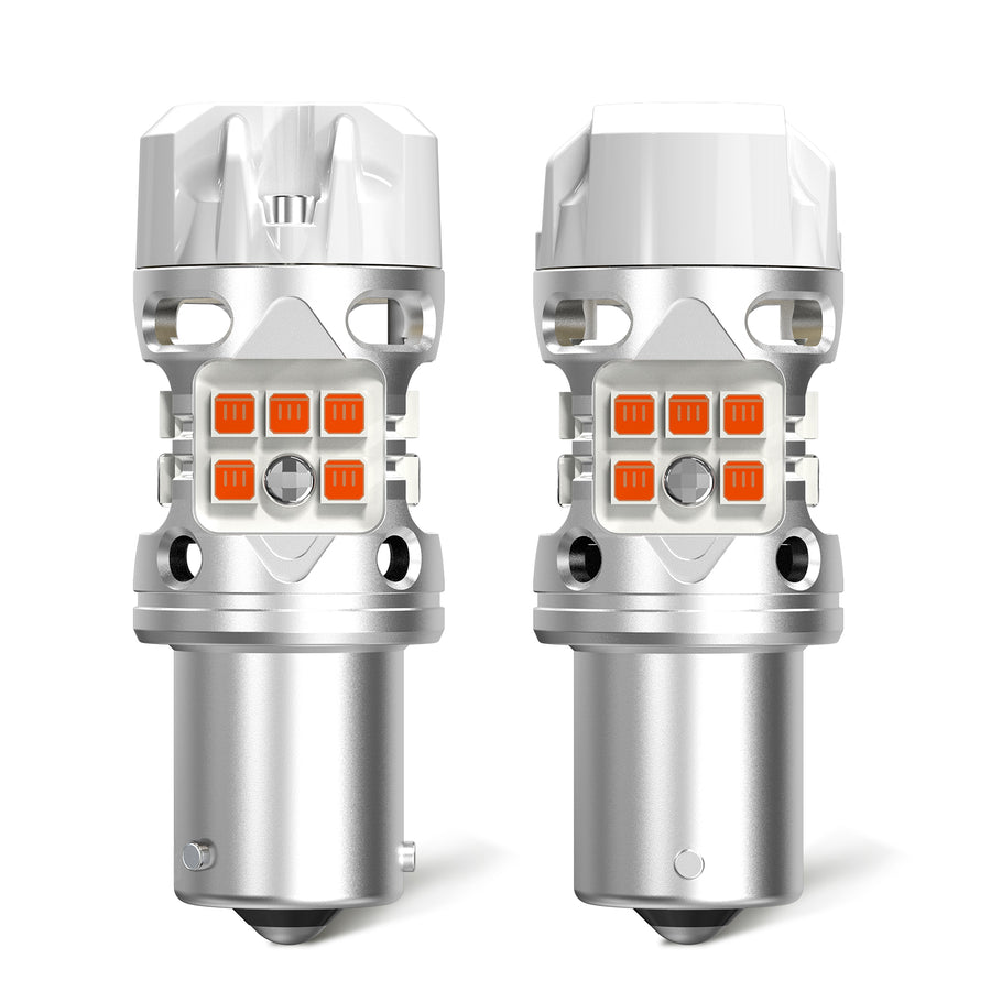 BAU15S PY21W CANBUS Anti Hyper Flash LED Turn Signal Lights | Amber ...