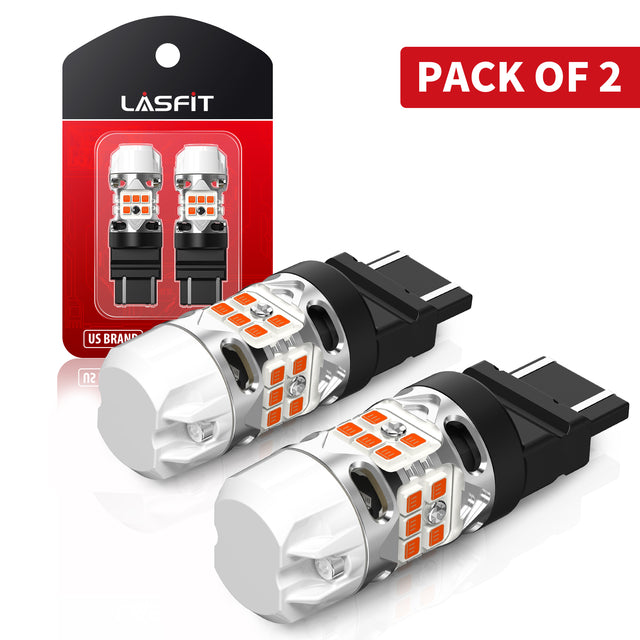 4257 LED Turn Signal Bulbs CanBus-Ready Amber | T3 Series – Lasfit®