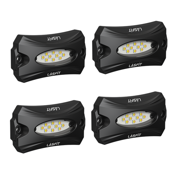 Lasfit Off-Road Switchback LED Rock Lights Kit White & Amber