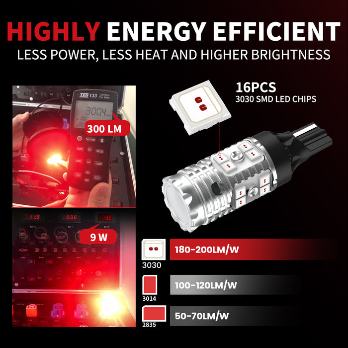 LASFIT LED 3rd Brake Light Bulbs – High-Visibility, CANBUS Error-Free ...