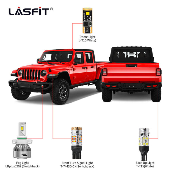 2019-2023 Jeep Gladiator LED Light Bulbs｜Lasfit