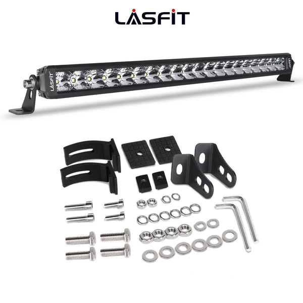 22 Inch Off-Road LED Light Bars Bumper Grille Combo Flood Spot Single