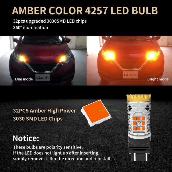 4257 4257NA Amber LED Turn Signal Light | Lasfit
