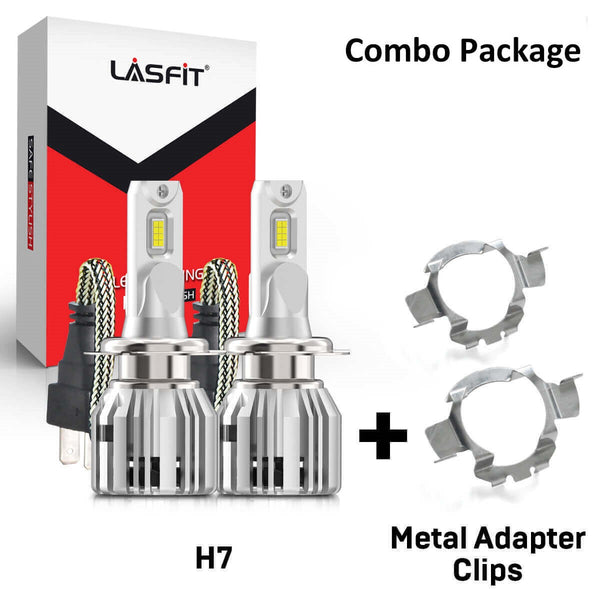 H7 LED Bulbs Plus H7 Bulb Adapter Holders For Volkswagen