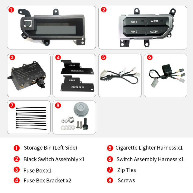 Fit For Jeep Wrangler JL 2018-2025 Auxiliary Switch Panel Bank Kit ...