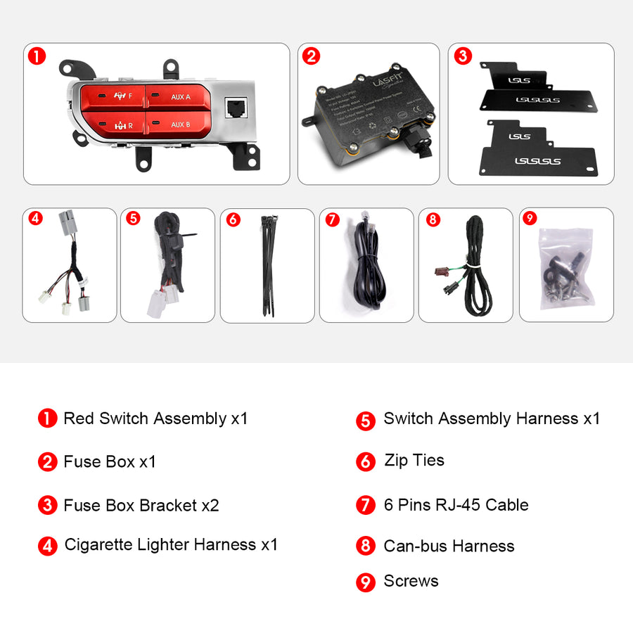 Fit For Jeep Wrangler JL 2018-2025 Auxiliary Switch Panel Bank Kit ...