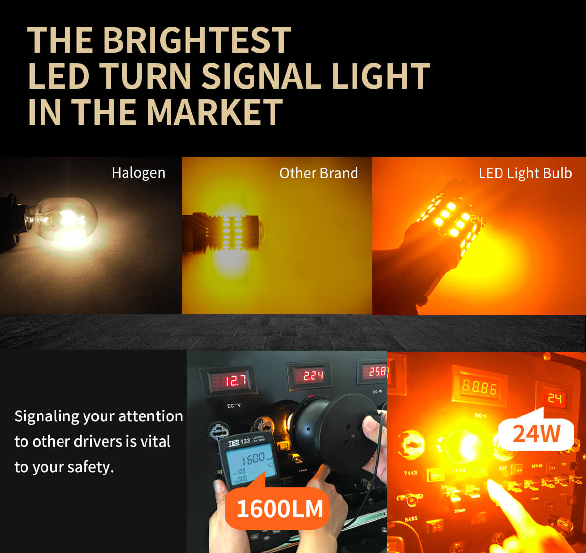 4257 4257NA Amber LED Turn Signal Light | Lasfit