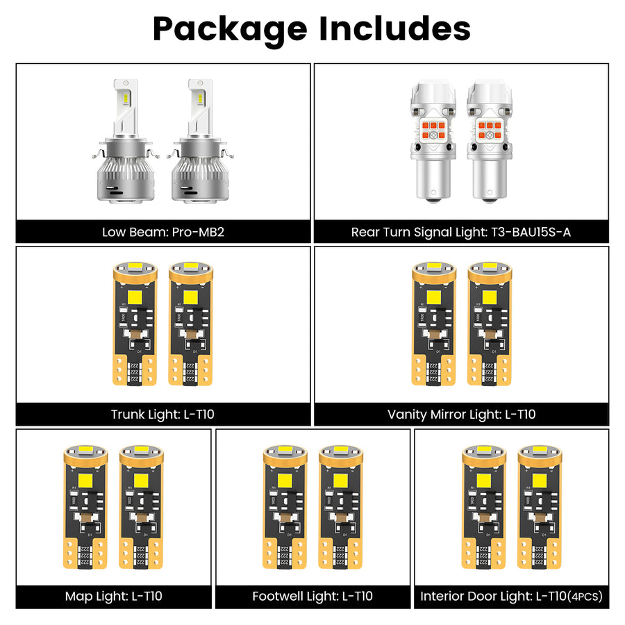 2012-2018 Mercedes C250 C300 C350 LED Bulbs Package | Exterior ...