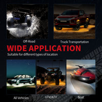 Lasfit Off-Road Switchback LED Rock Lights Kit White & Amber